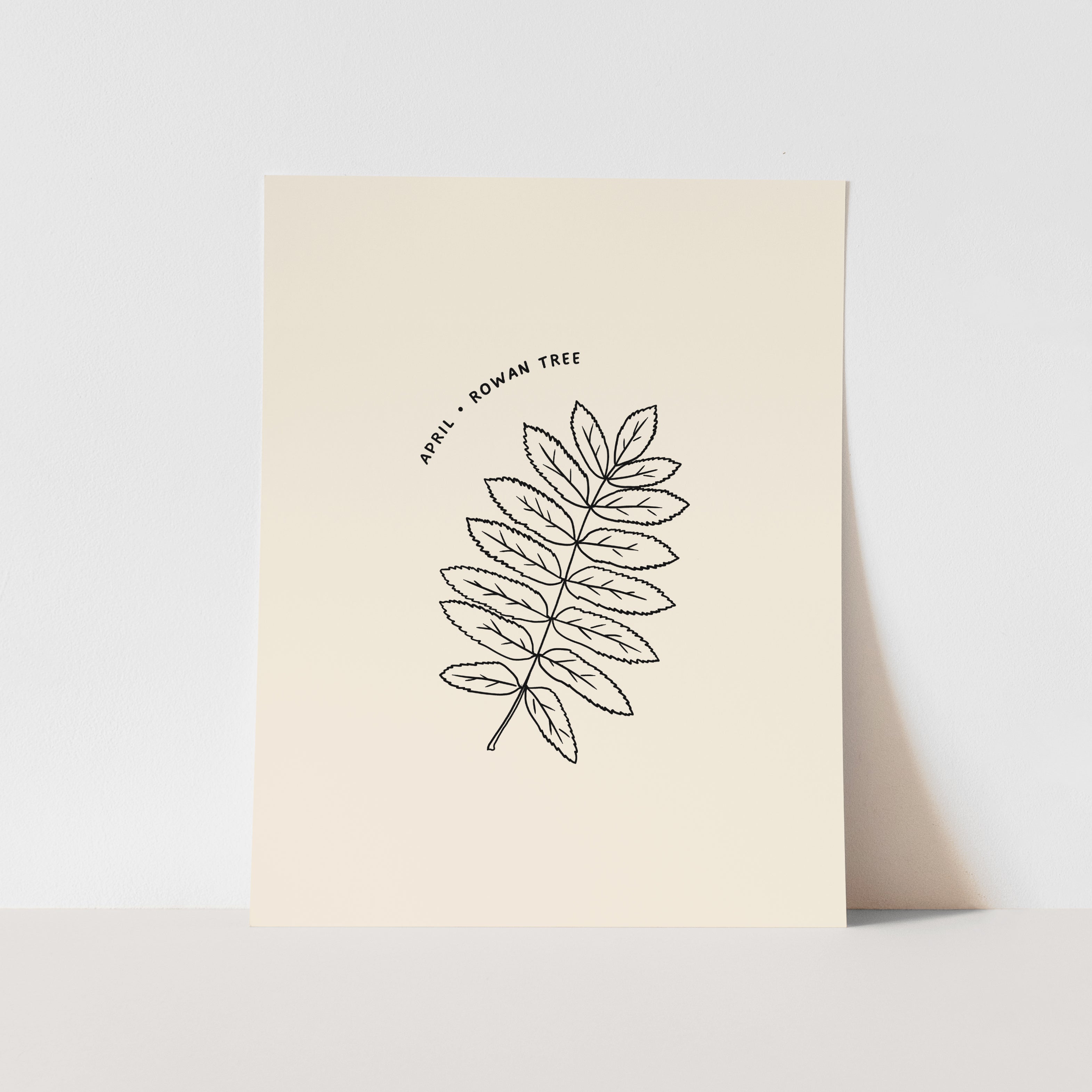 April Birth Month Art Print: Rowan Tree – Hunny Prints®